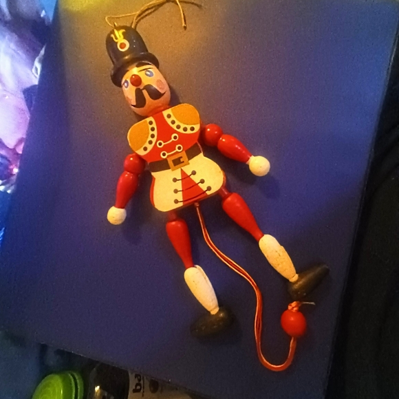 Other | Large Vintage Wooden Nutcracker Puppet Ornament | Poshmark